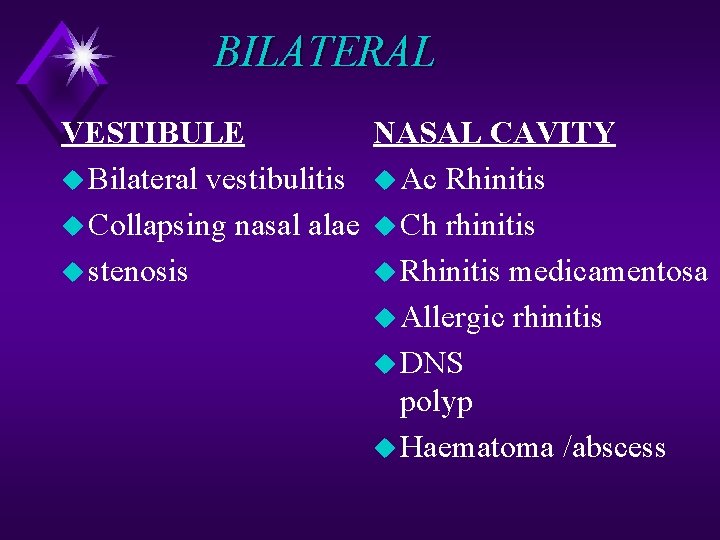 NASAL OBSTRUCTION Blocked Nose Lt Col Mian Amer