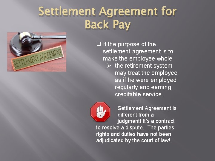 Back Pay and Creditable Service Natacha Thomas Esq