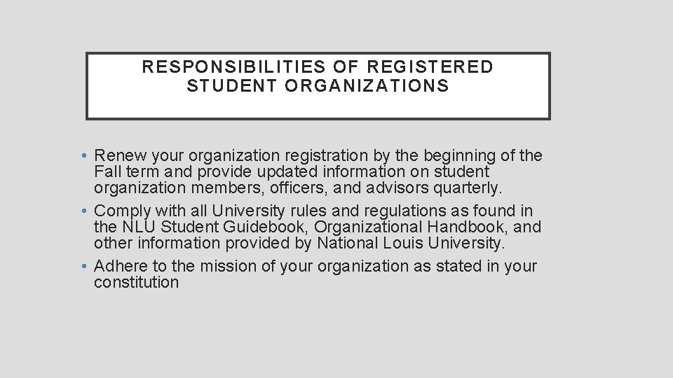 HOW TO START A STUDENT CLUB OR ORGANIZATION