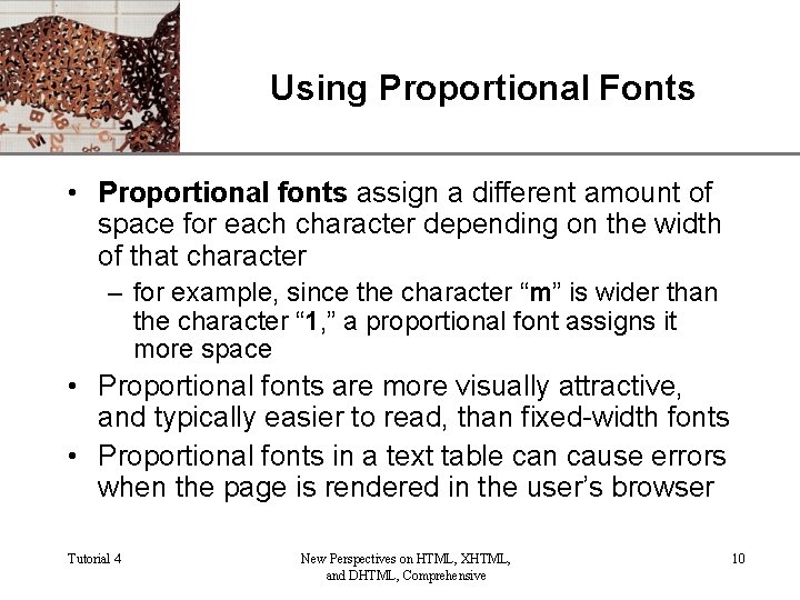 XP Tutorial 4 Designing a Web Page with