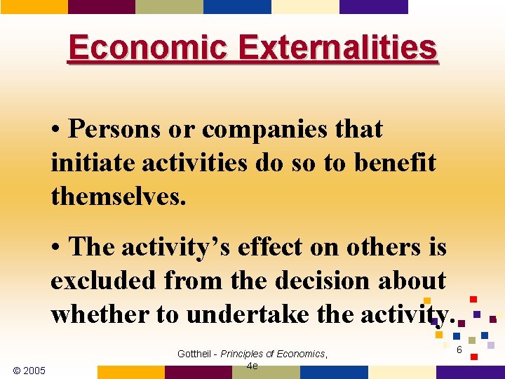 Chapter 14 Externalities Market Failure and Public Choice