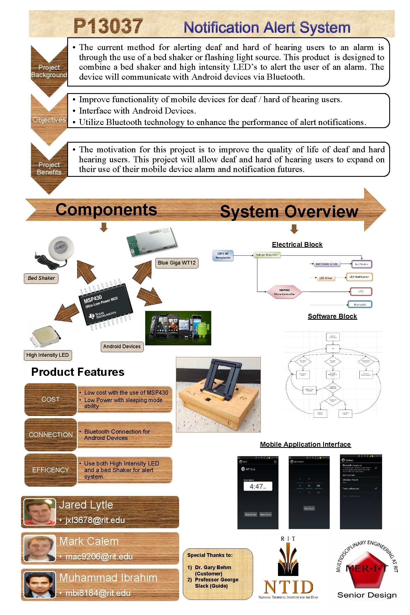P 13037 Notification Alert System Project Background The