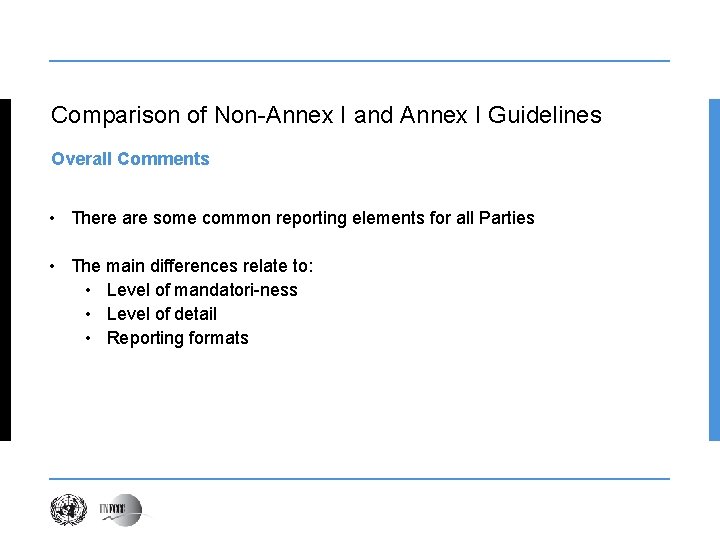 An Overview Annex I and NonAnnex I Guidelines