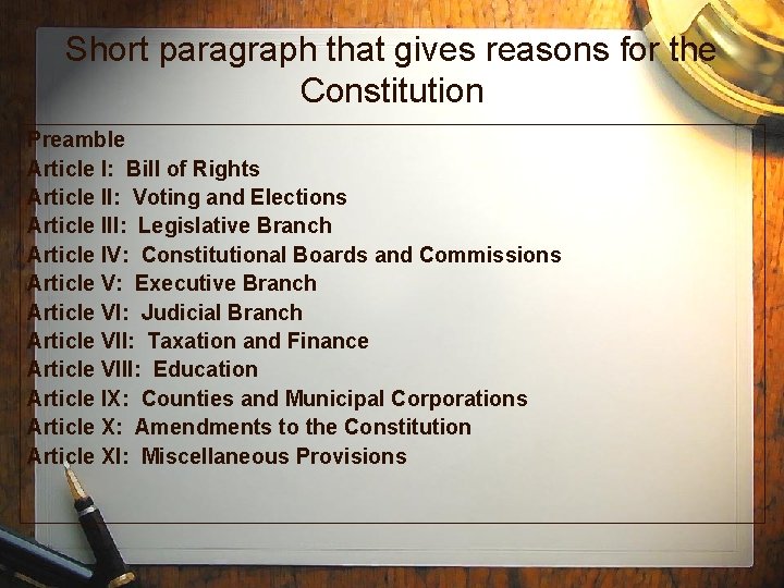 The Basic Structure of the Georgia state constitution