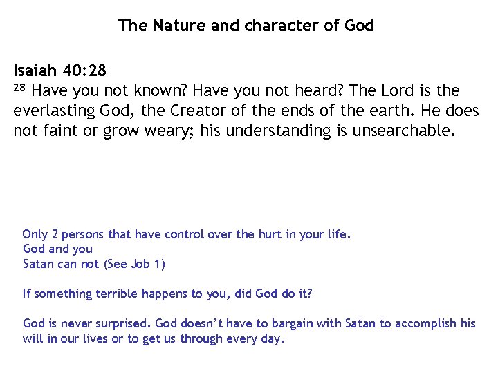 What is the Nature of God What is