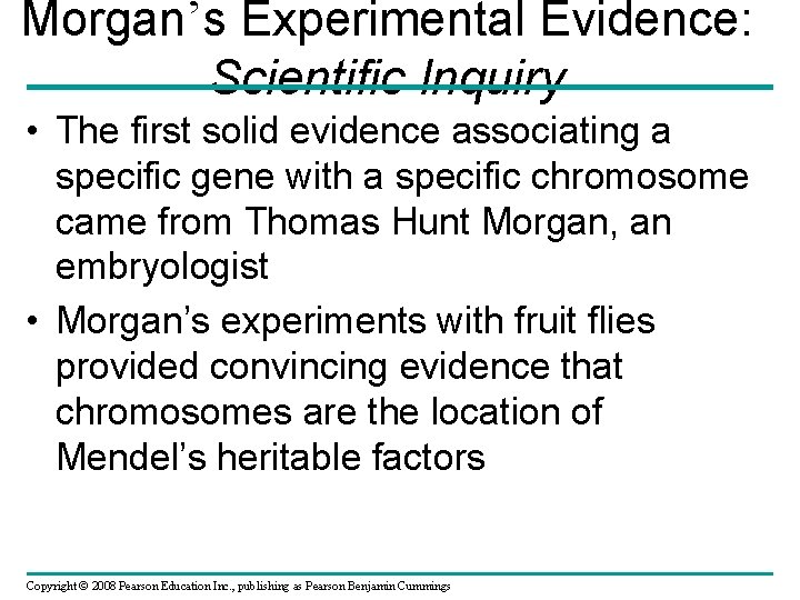 Chapter 12 The Chromosomal Basis of Inheritance Overview