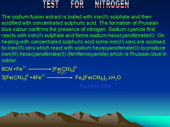 Carbon hydrogen are detected by heating the compound