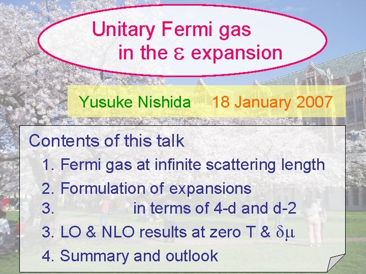 Unitary Fermi gas in the expansion Yusuke Nishida
