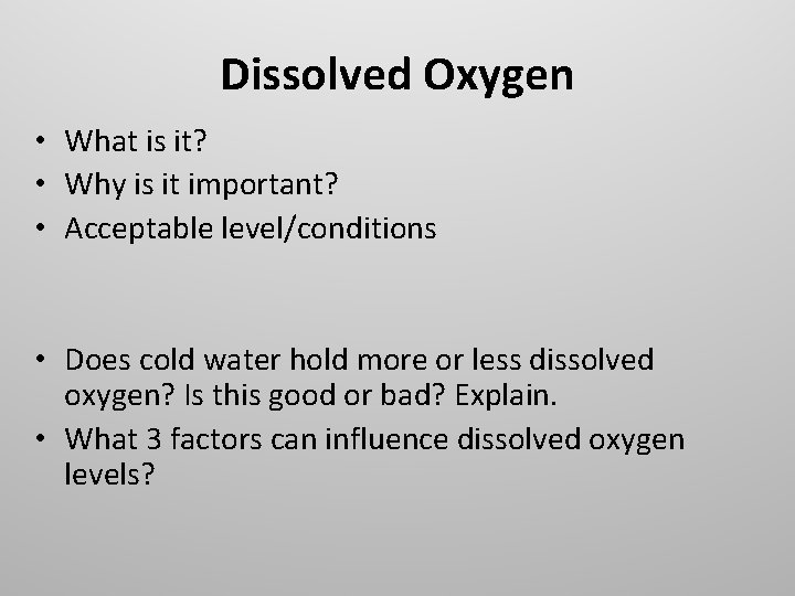 Water Quality Booklet Riverwood Middle School 8 th