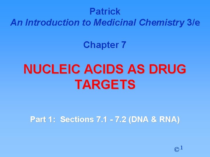 Patrick An Introduction to Medicinal Chemistry 3e Chapter