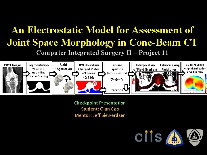 An Electrostatic Model for Assessment of Joint Space