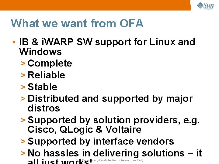 Infini Band at Sun Carl Hensler Distinguished Engineer