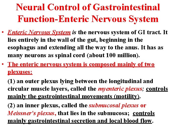 Lecture 1 Gastrointestinal Physiology Chapter 63 pages 797