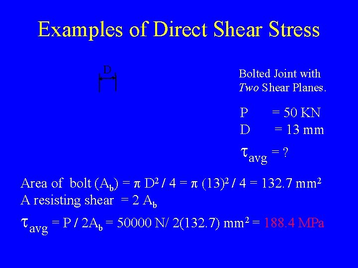 Analysis of Basic Load Cases Axial Stress Tension