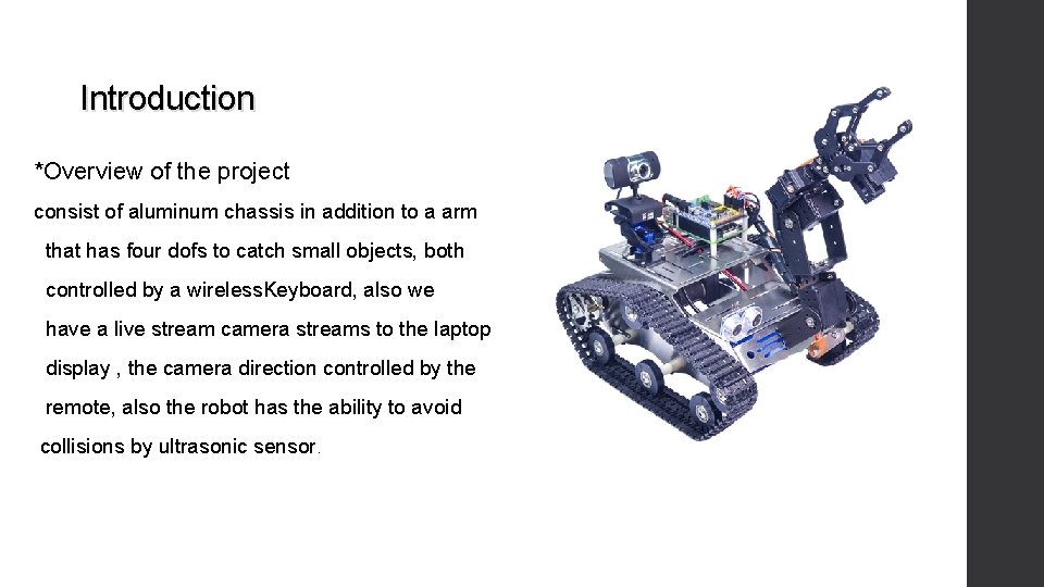 Robotic Arm Rover Alaa Bustami outline Introduction Hardware