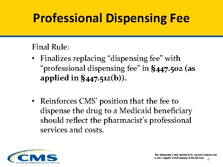 Medicaid Prescription Drugs Covered Outpatient Drug Final Rule