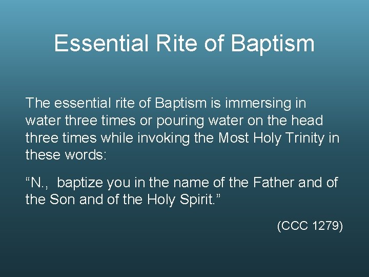 The Sacraments of Baptism and Confirmation Holy Spirit
