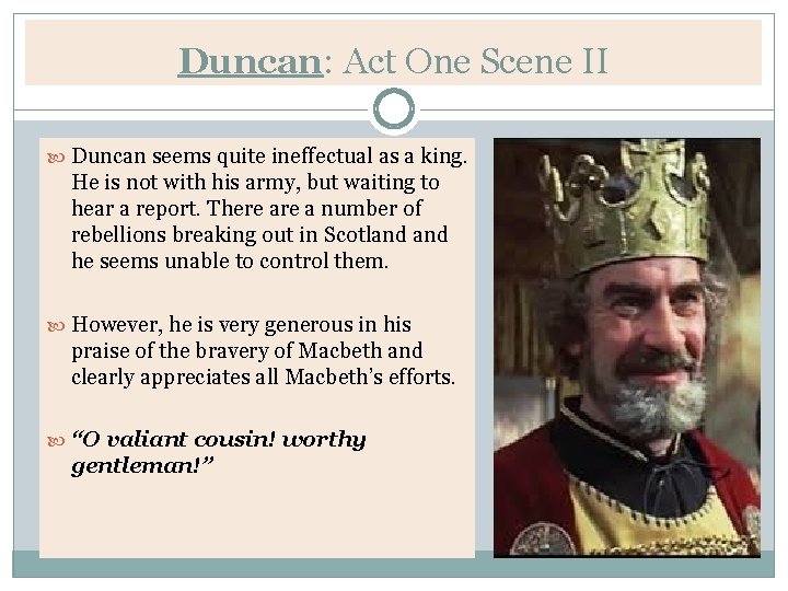 Macbeth WILLIAM SHAKESPEARE Act One KEY POINTS AND