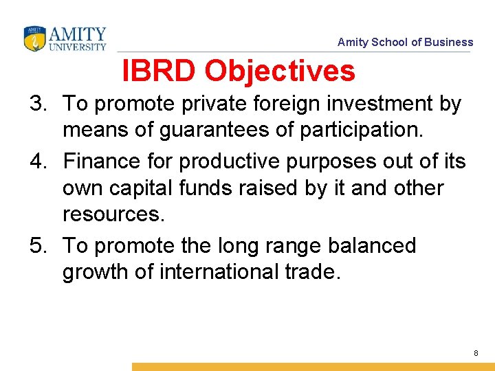 Amity School of Business Module 6 IMF and