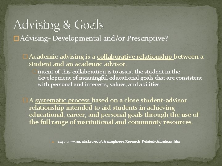 Social Media in Advising Cricket Bonnetaud OASES Academic