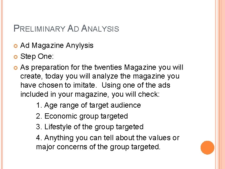 CREATING A 1920 SMAGAZINE FIRST THINGS FIRST Magazine