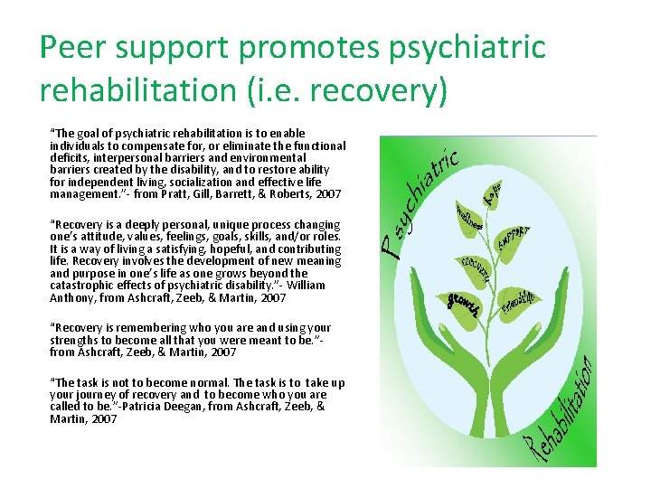 ND Peer Support Recovery Model and Professional Development
