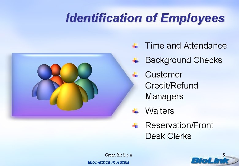 Implementation of Biometrics in Hotel Environments Green Bit