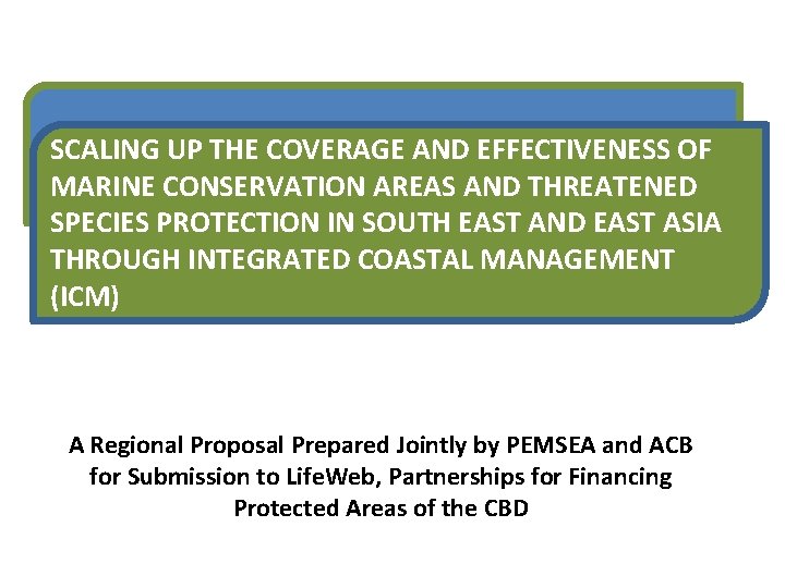 SCALING UP THE COVERAGE AND EFFECTIVENESS OF MARINE