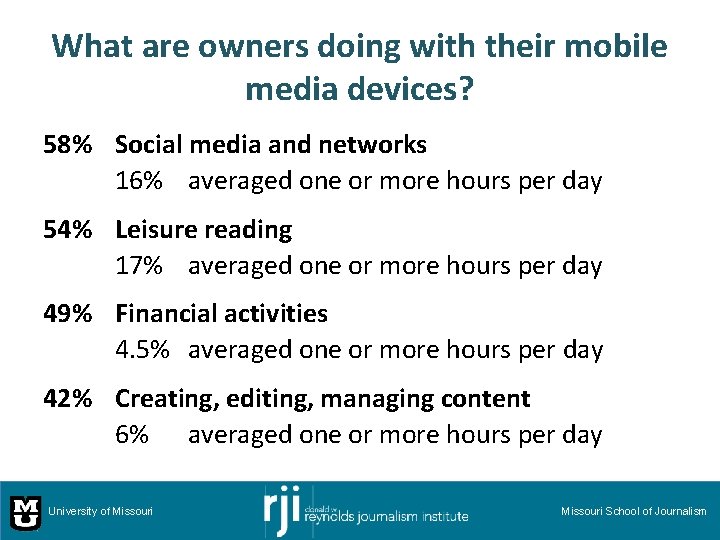 2012 RJIDPA Mobile Media News Consumption National Survey