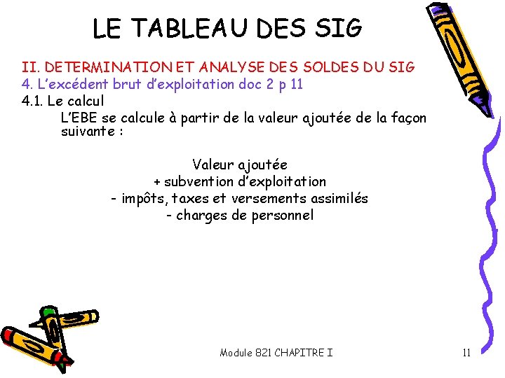 LE TABLEAU DES SOLDES INTERMEDIAIRES DE GESTION I