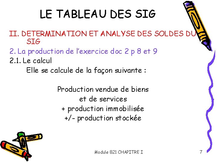 LE TABLEAU DES SOLDES INTERMEDIAIRES DE GESTION I