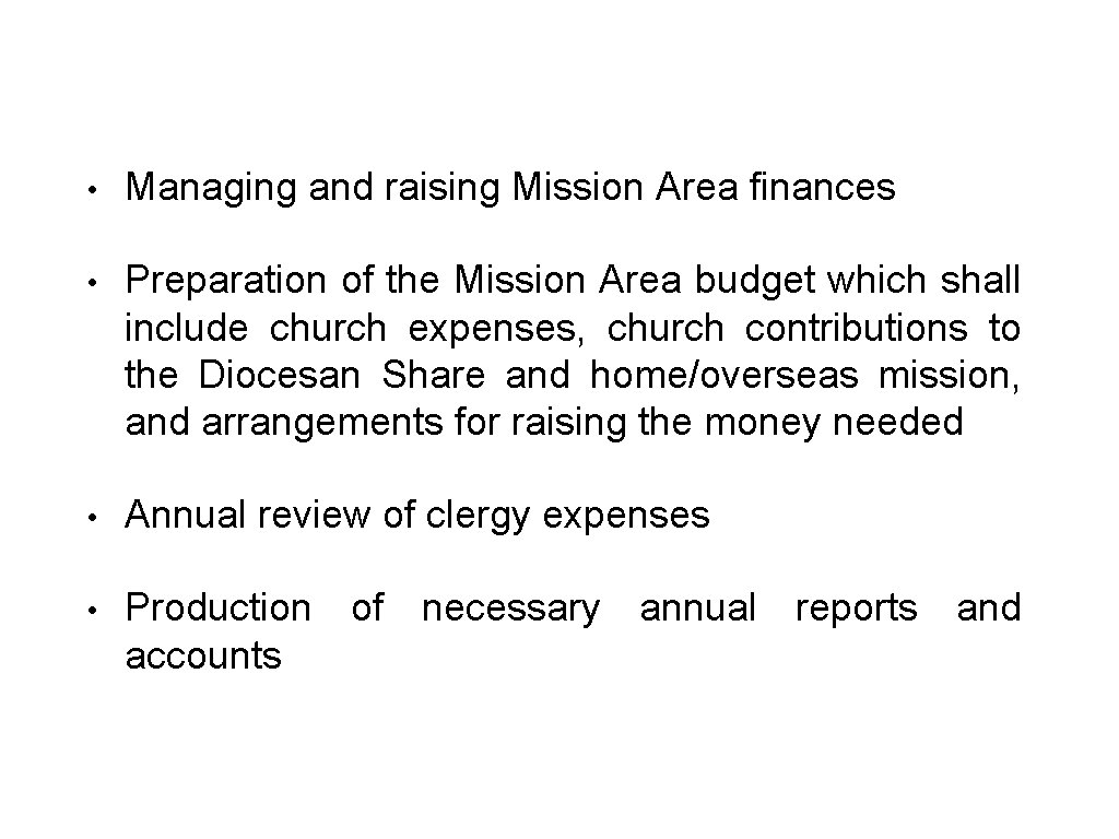 Mission Area Conference Governance Roles and Responsibilities O