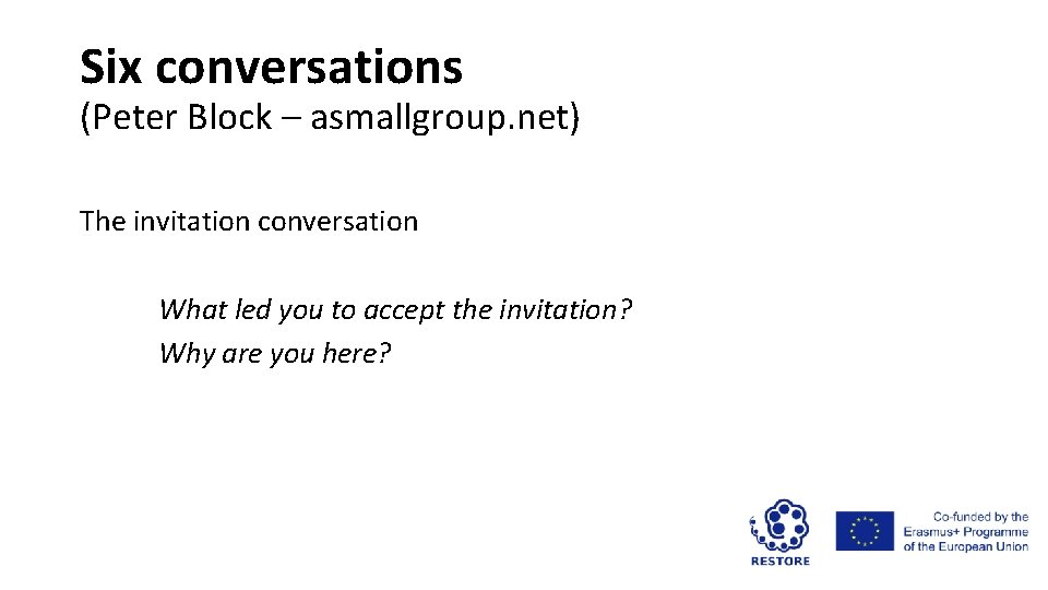RESTORE Building a European Restorative Practices Implementation Plan