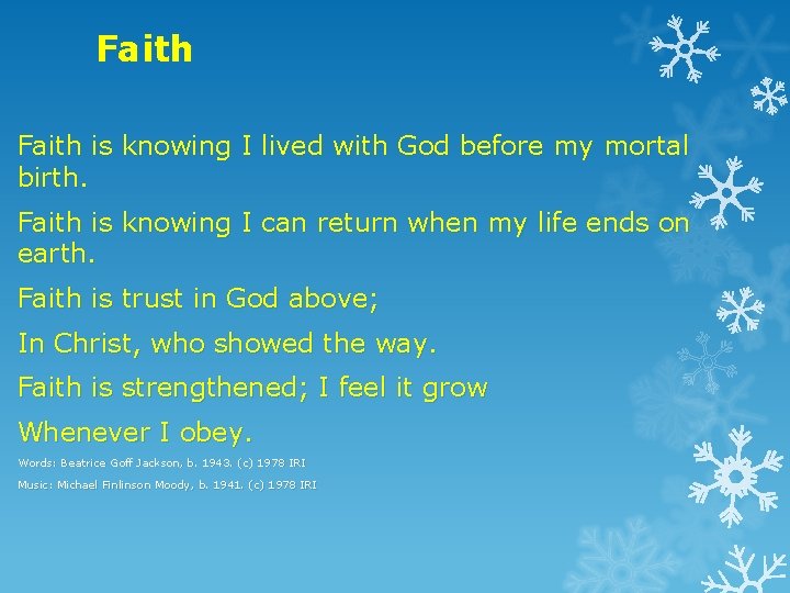 Lesson 16 We Can Show Our faith by