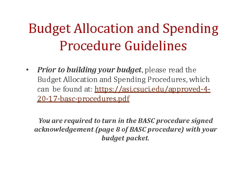 Associated Students Inc Budget Request Process A guide
