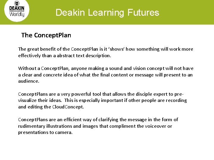 Deakin Learning Futures The Concept Plan The great