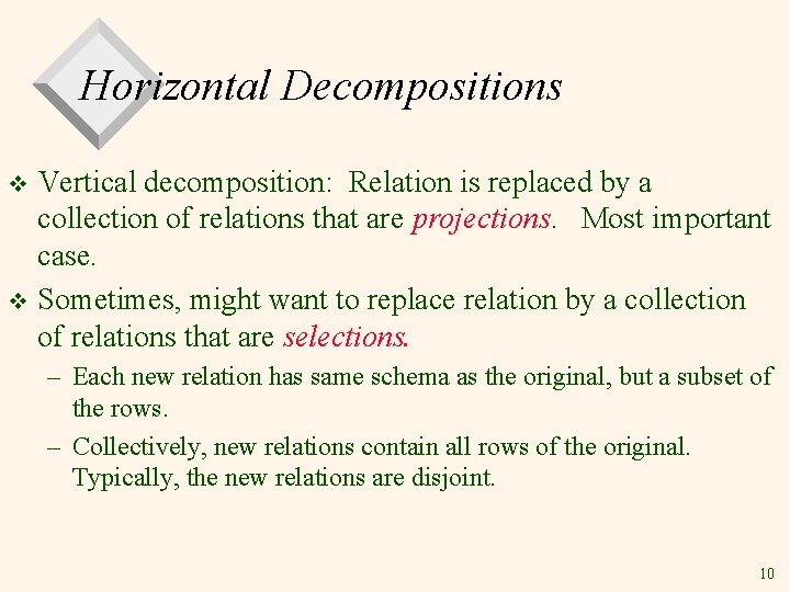 Physical Database Design and Tuning 1 Overview After