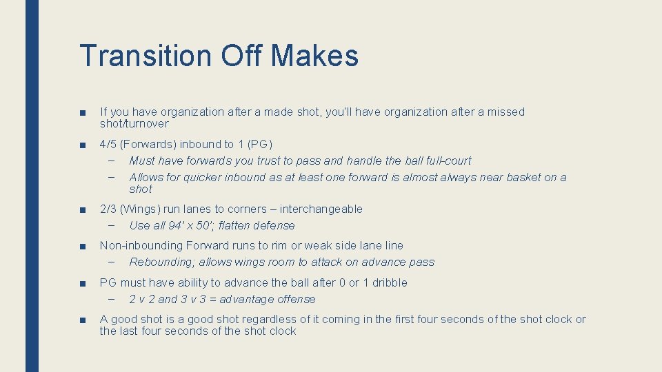 ANOKARAMSEY MENS BASKETBALL 2016 2017 Offensive Principles Stats