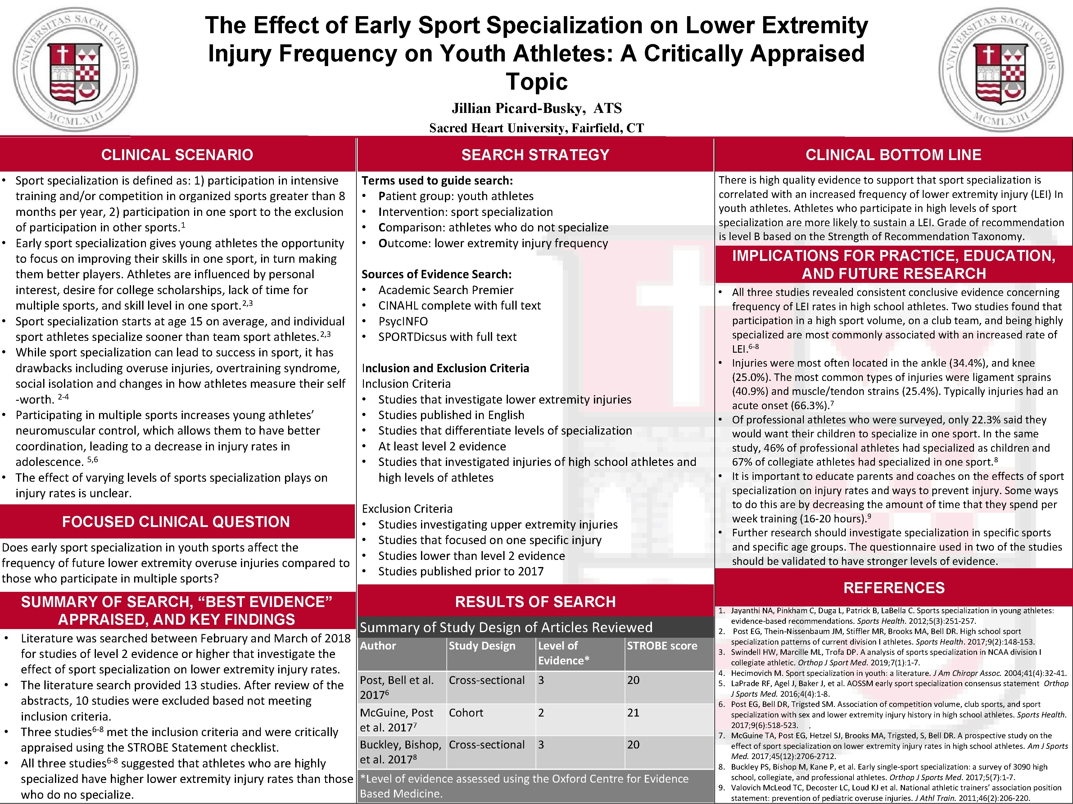The Effect of Early Sport Specialization on Lower