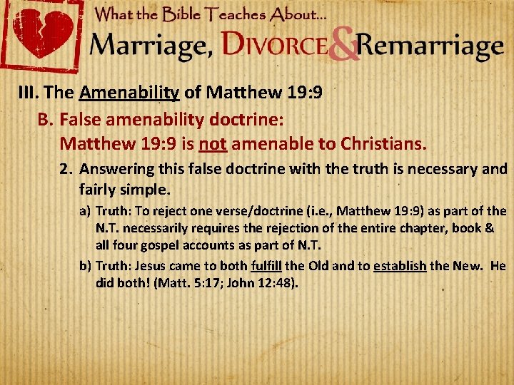 Lesson 4 The Authority Amenability of Matthew 19