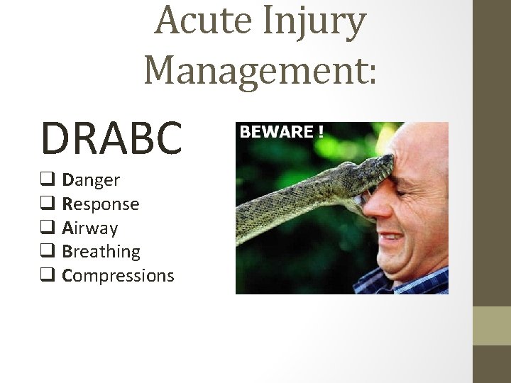 Prevention and management of injuries in junior Australian