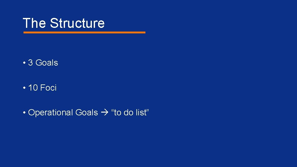 Planning and Development Goals X Key Area Meeting