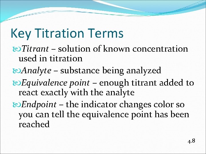 Chapter 7 Reactions in solution Describing Reactions in