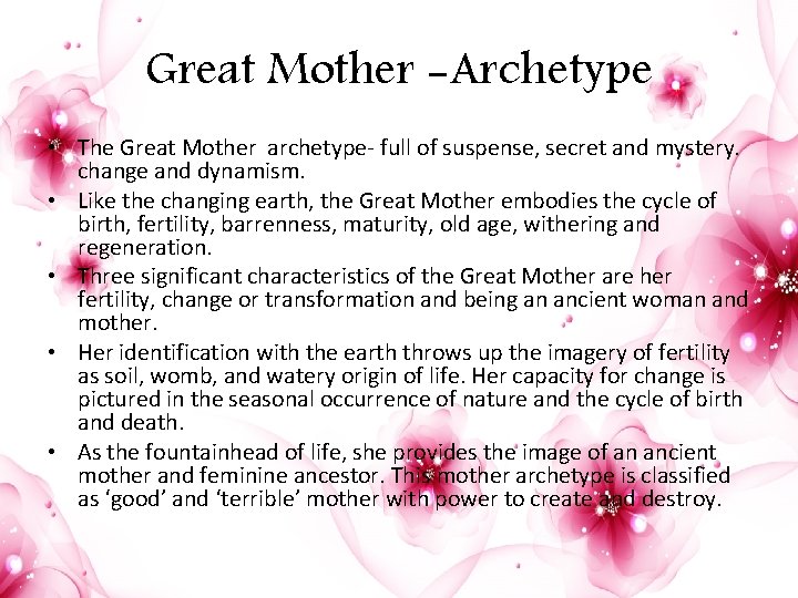 Conflation of Earth Mother and Mother Goddess Archetypes
