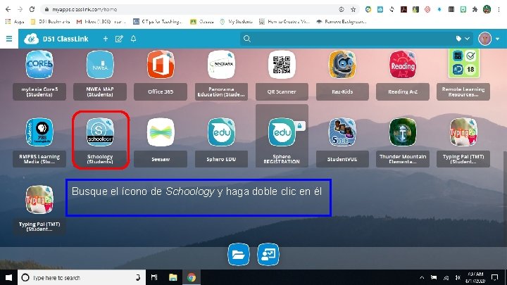 Como Iniciar sesin en Classlink y Schoology Primero