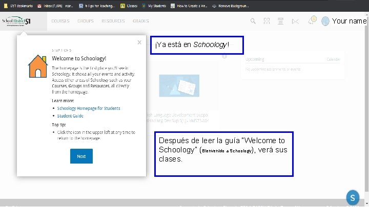 Como Iniciar sesin en Classlink y Schoology Primero
