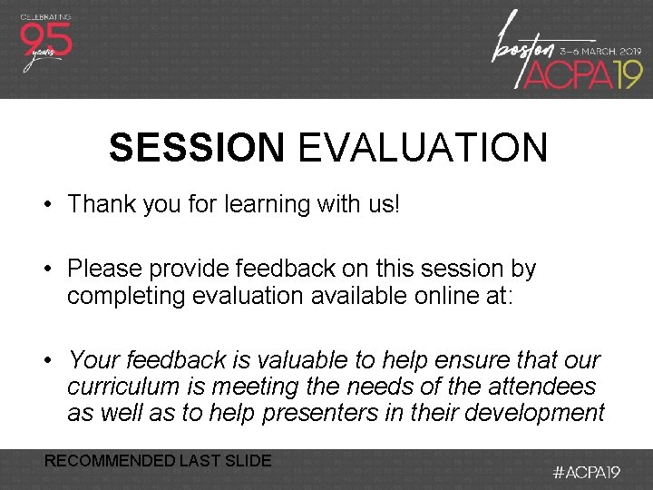 Welcome to insert title of session Please be