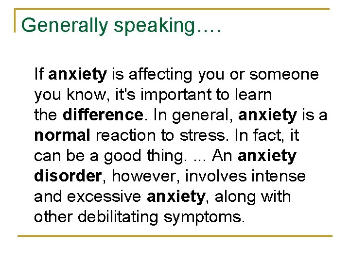 Normal Anxiety vs Anxiety Disorders Knowing the Difference
