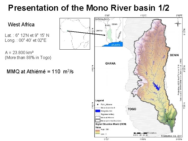 Modeling hydrological system of the Mono River basin
