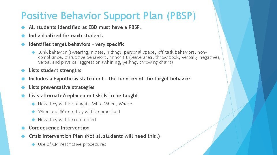EmotionalBehavioral Disorders EBD Exhibiting emotional disturbances ...